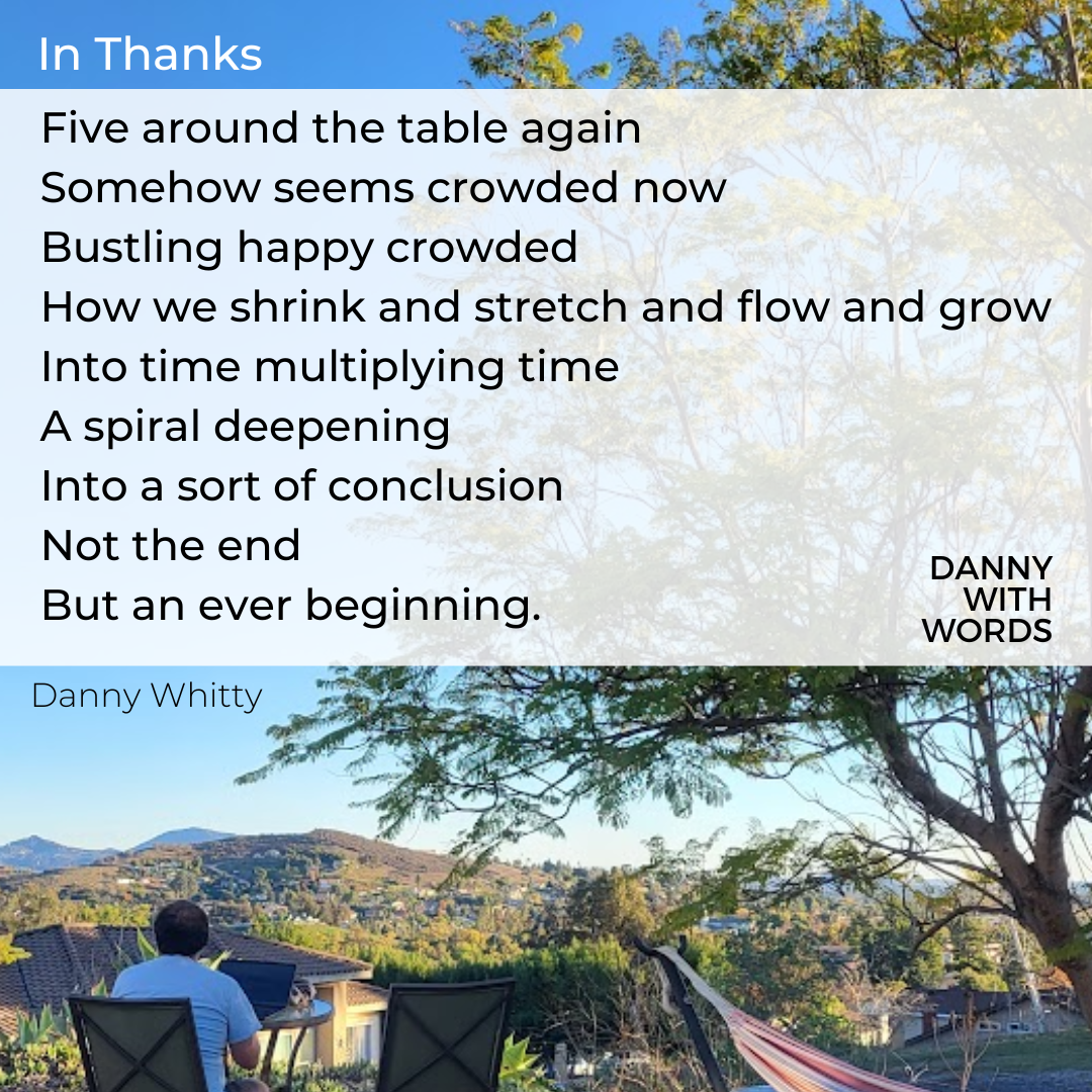 In Thanks – a poem – Danny With Words